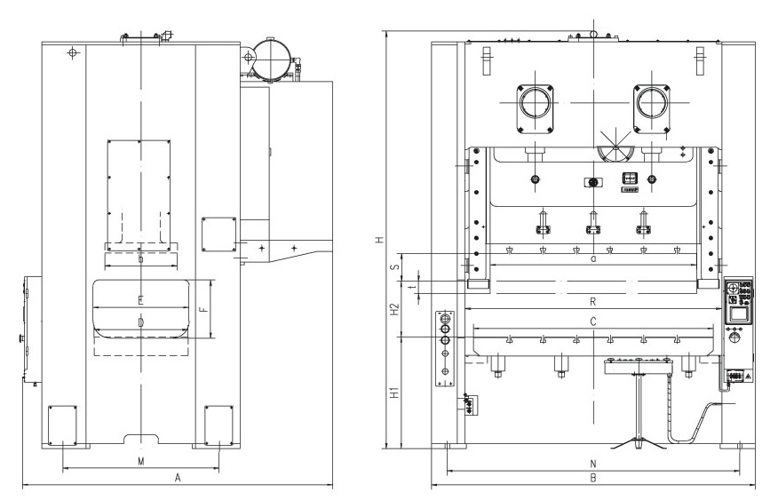 JW36 H Frame Double Crank Power Press Machine- WORLD MACHINERY